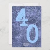 Forty Rocks! 40th Birthday Blue Jeans Grunge Invitation | Zazzle