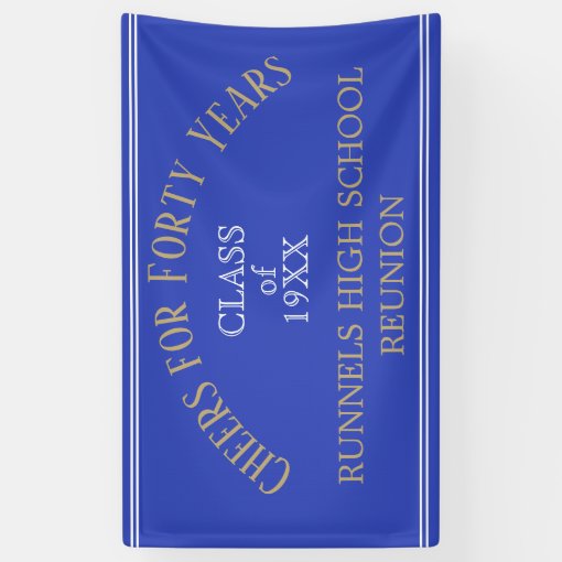 FORTY YEAR CLASS reunion banner | Zazzle