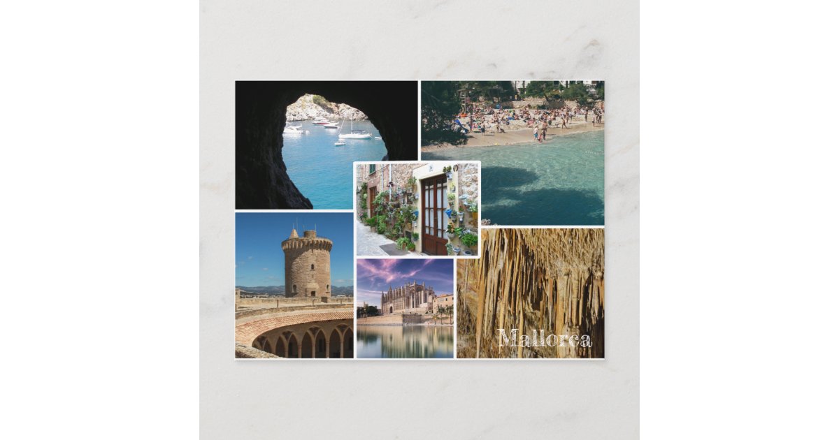 fotomontaje isla de Mallorca - Majorca Postcard | Zazzle
