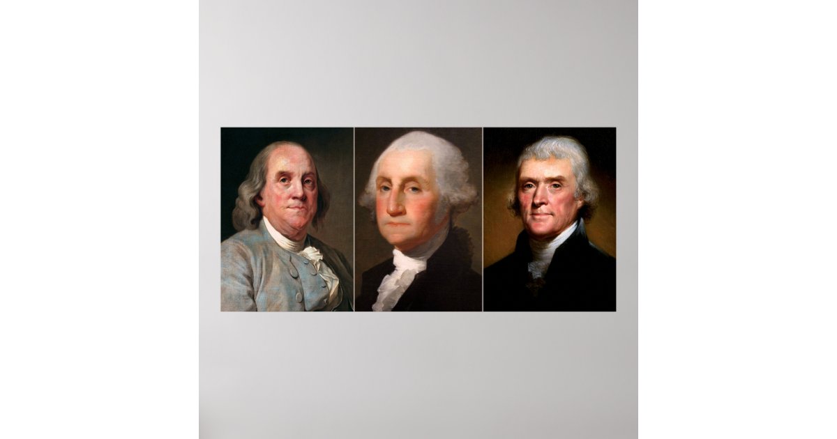 FOUNDING FATHERS of AMERICA TRIPTYCH Poster | Zazzle