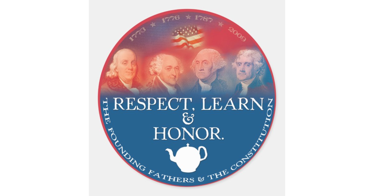 Founding Fathers sticker | Zazzle