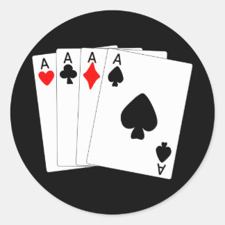 Four Aces Stickers | Zazzle