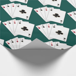 Four Aces Playing Cards Wrapping Paper | Zazzle