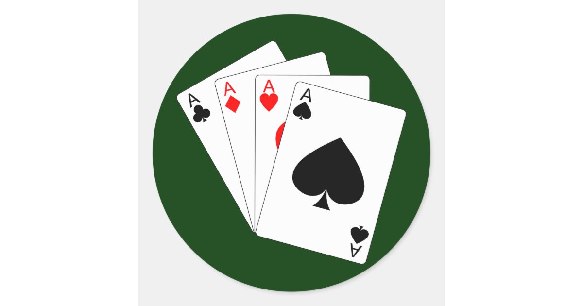 Four Aces Sticker | Zazzle