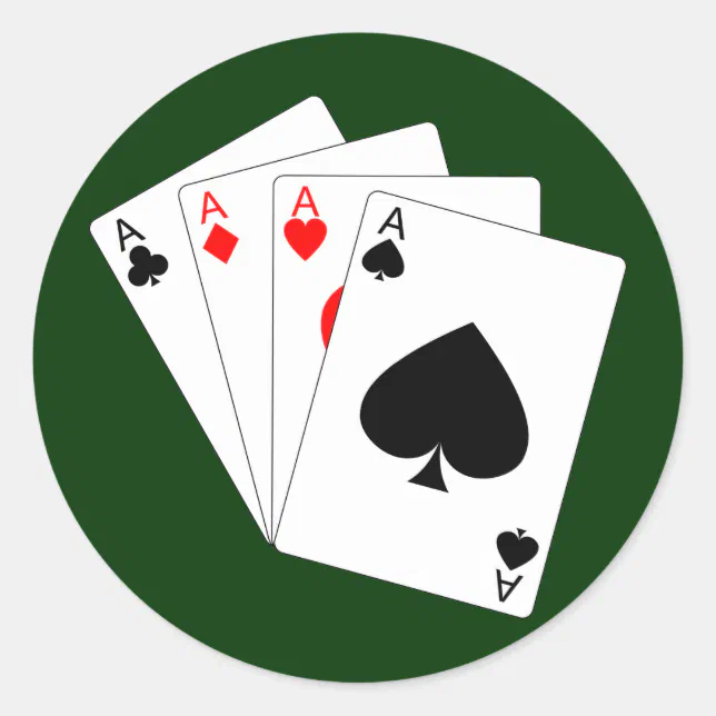 Four Aces Sticker | Zazzle