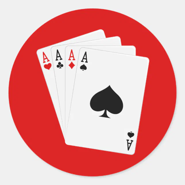 Four Aces Stickers | Zazzle