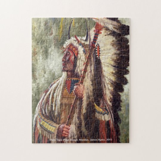 Four Bears, Native American warrior chief puzzle | Zazzle.com
