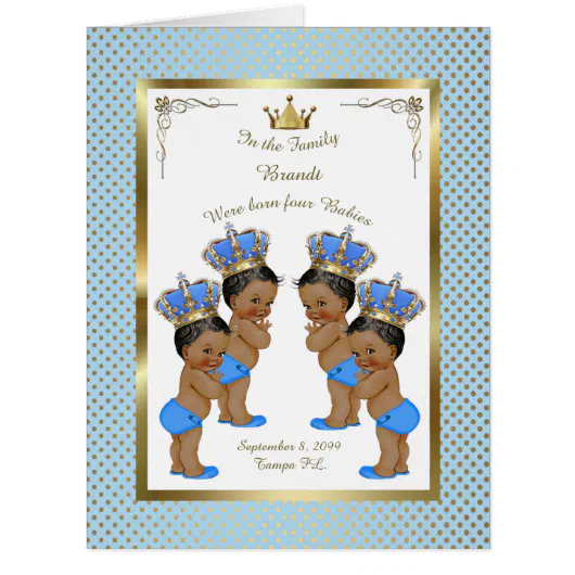 Four birth BOYS announcement card, photo,souvenir | Zazzle