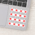 Four Chicago flag stars stickers | Zazzle
