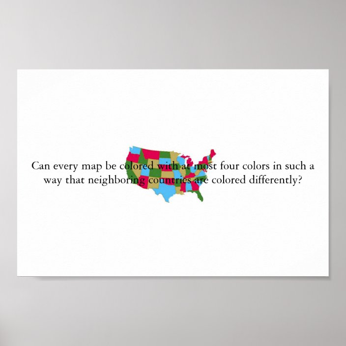 Four Color Theorem Poster | Zazzle.com