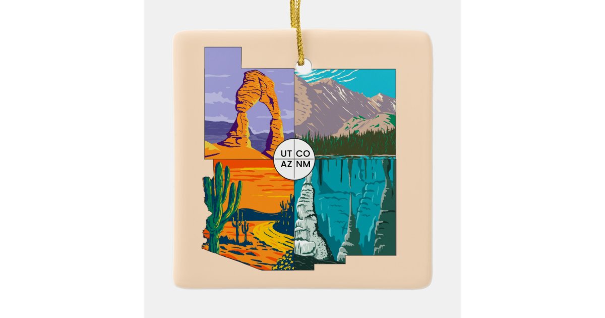 Four Corners National Monument Ceramic Ornament | Zazzle