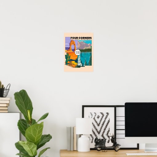 Four Corners National Monument with National Parks Poster | Zazzle