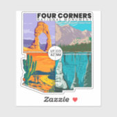 Four Corners National Monument with National Parks Sticker | Zazzle