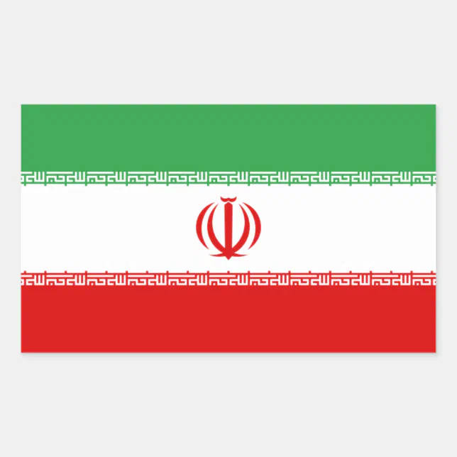 FOUR Current Flag of Iran Rectangular Sticker | Zazzle