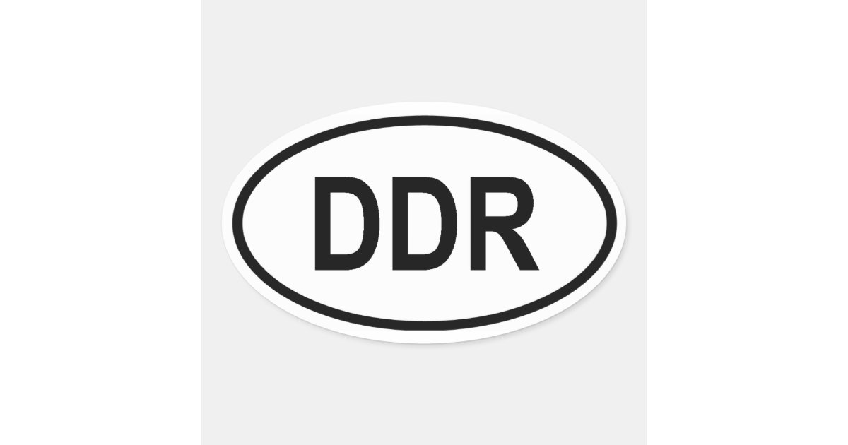 FOUR East Germany "DDR" Oval Sticker | Zazzle