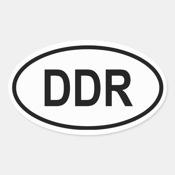 FOUR East Germany "DDR" Oval Sticker | Zazzle