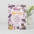 Four Ever Spooky Cute Halloween 4th Birthday Invitation | Zazzle