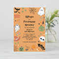 Four Ever Spooky Ghost Halloween 4th Birthday Invitation | Zazzle