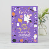 Four ever Spooky Girl 4th Birthday Halloween Party | Zazzle