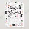 Four Ever Spooky Halloween Birthday Invitation | Zazzle