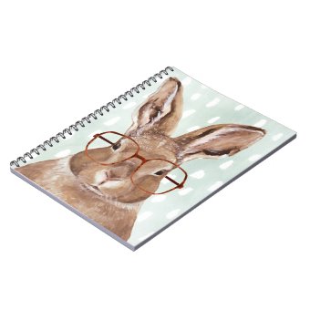 Four-Eyed Forester | Bunny Rabbit Notebook | Zazzle
