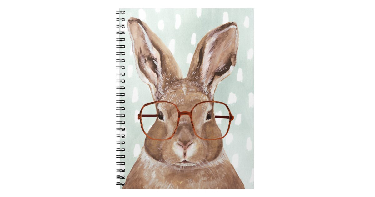 Four-Eyed Forester | Bunny Rabbit Notebook | Zazzle