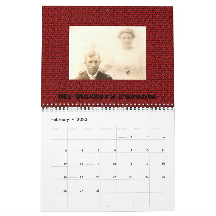 Four Generation Photo Family Tree Calendar | Zazzle
