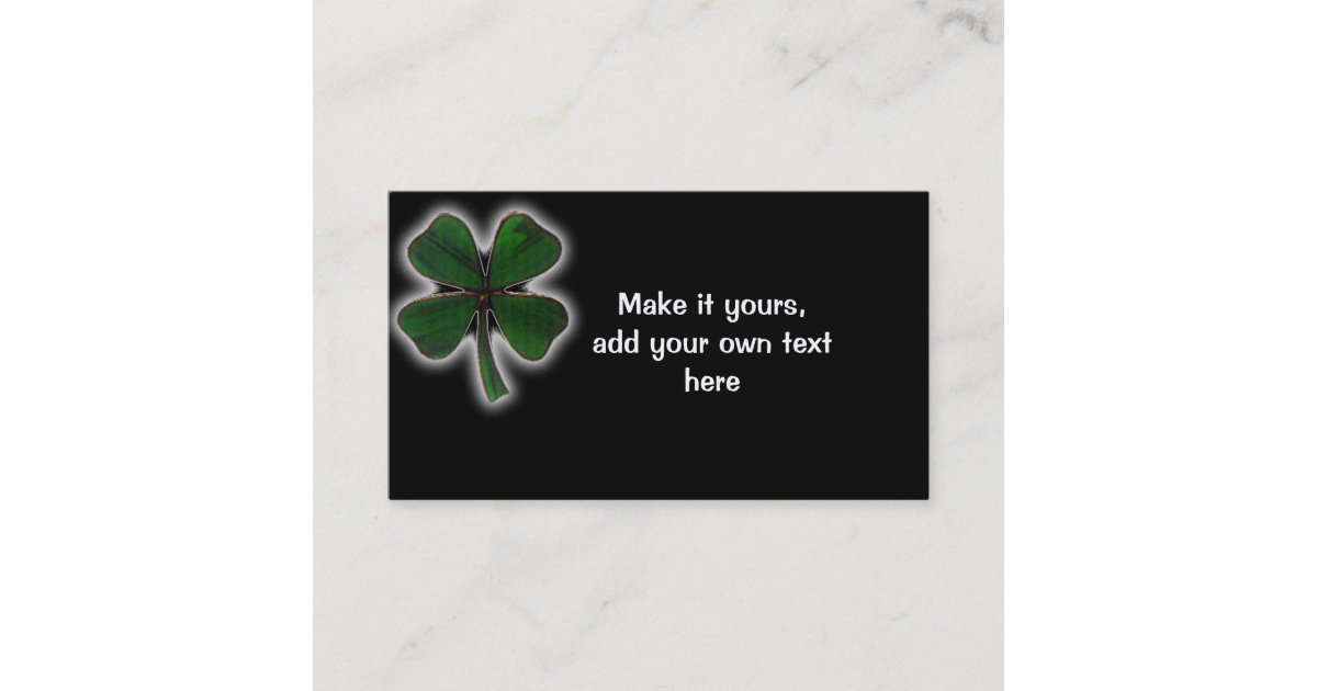 Four leaf clover business cards | Zazzle