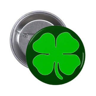 Four Leaf Clover Buttons & Pins | Zazzle