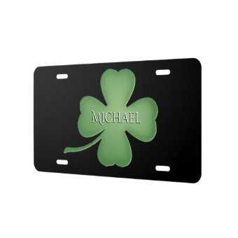 Four Leaf Clover Name License Plate | Zazzle