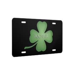 Four Leaf Clover Name License Plate | Zazzle