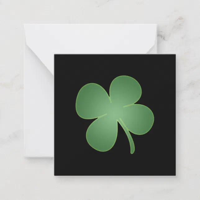 Four Leaf Clover Note Card | Zazzle