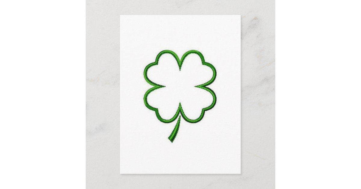 Four Leaf Clover Postcard | Zazzle