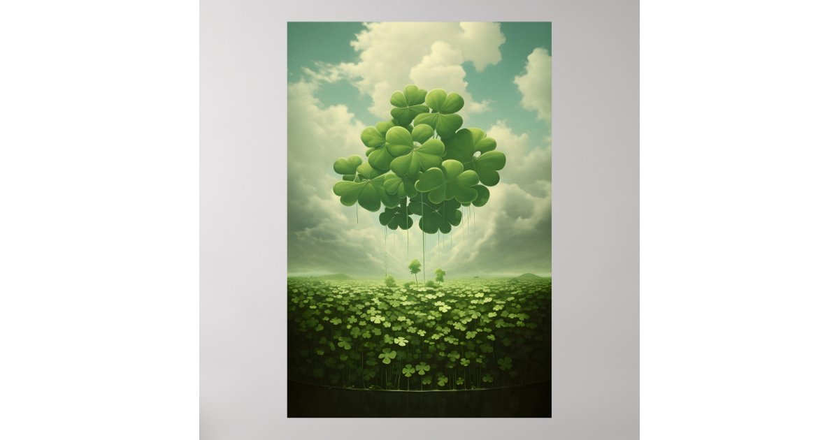 Four-Leaf Clover Poster | Zazzle