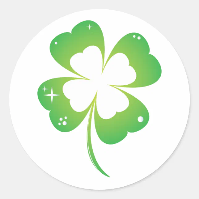 Four-Leaf Clover Sticker | Zazzle