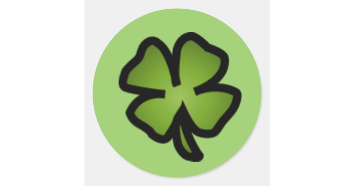 Four Leaf Clover Sticker | Zazzle