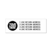 Four Lines Return Address Self Inking Custom Stamp | Zazzle
