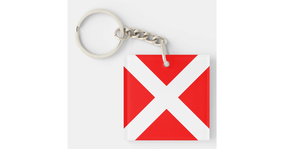 four maritime nautical alphabet number symbol flag keychain | Zazzle