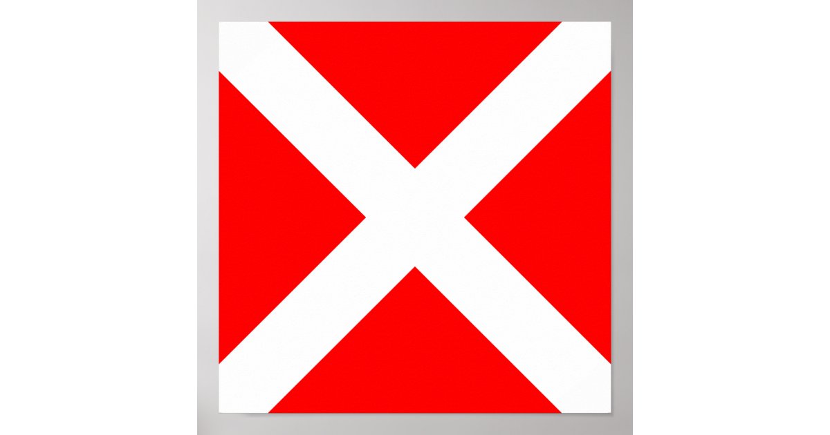 four maritime nautical alphabet number symbol flag poster | Zazzle