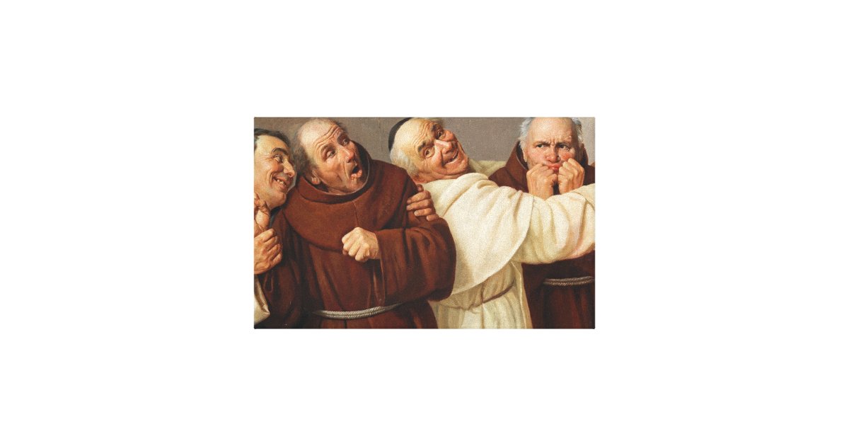 Four Monks, c. 1884 by Claudio Rinaldi Canvas Print | Zazzle