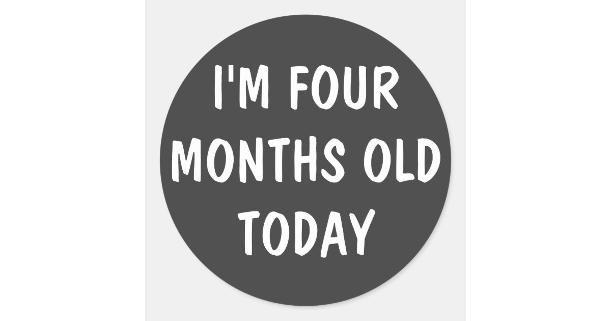 Four Month Old Baby Classic Round Sticker | Zazzle