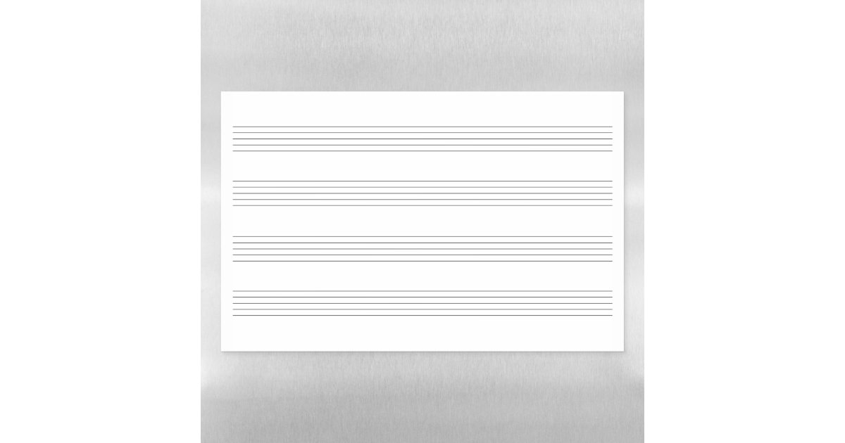 Four Music Staffs Systems Staves Blank Empty Magnetic Dry Erase Sheet ...