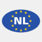 Netherlands NL European Oval Sticker | Zazzle.com