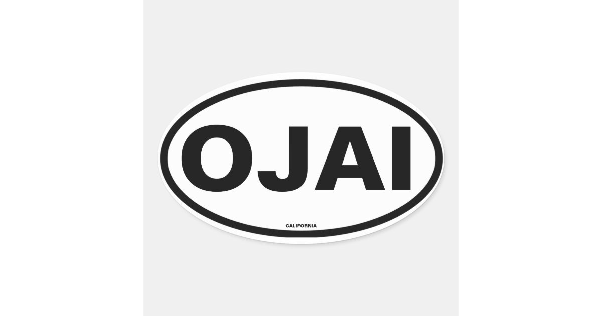 FOUR Ojai Oval Sticker | Zazzle