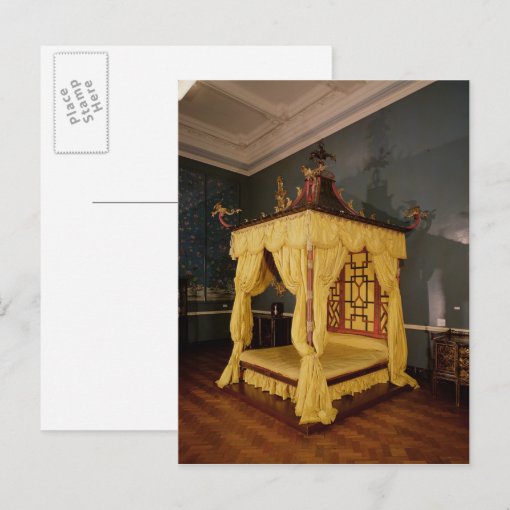 Four Poster Bed, in the Chinese style, 1750s Postcard | Zazzle