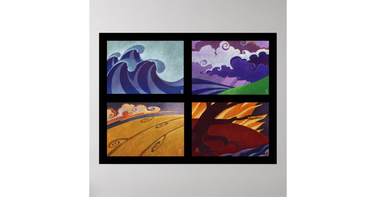 Four Seasons - Four Elements Poster | Zazzle