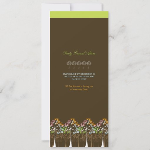 Four Seasons Trees Forest Dinner Party Invite | Zazzle