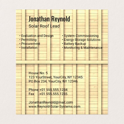 Four-Sided Roofing Rooftop Solar Energy Black Roof Business Card | Zazzle