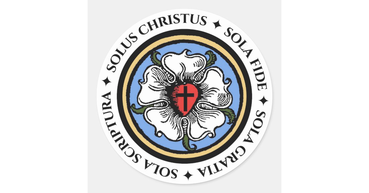 Four Solas - Lutheran Classic Round Sticker | Zazzle