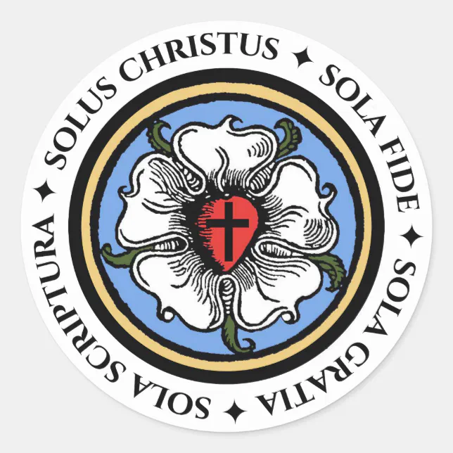 Four Solas - Lutheran Classic Round Sticker | Zazzle